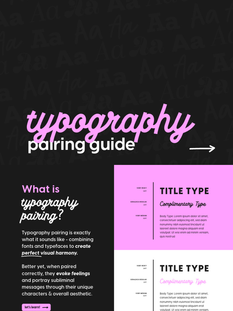 Typography Pairing Guide | PDF | Typefaces | Serif