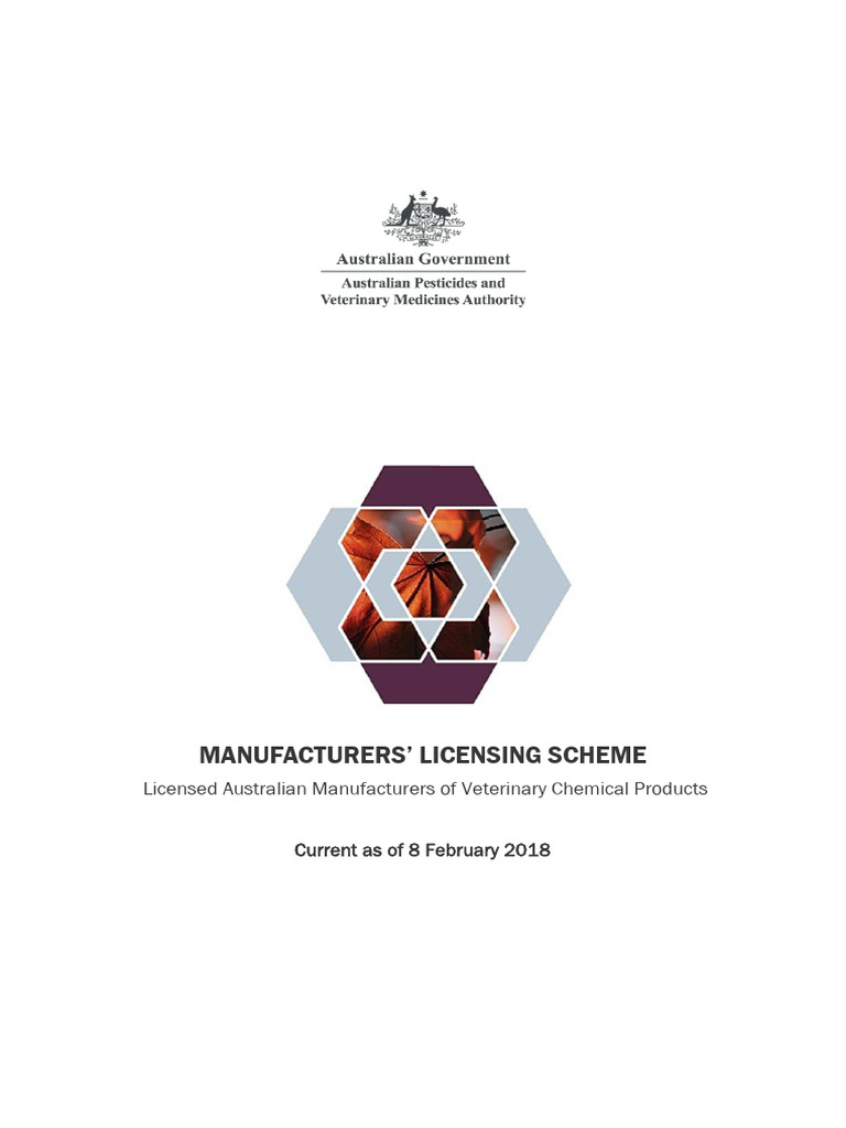 Licensed Manufacturers Veterinary Chemical Products | PDF ...