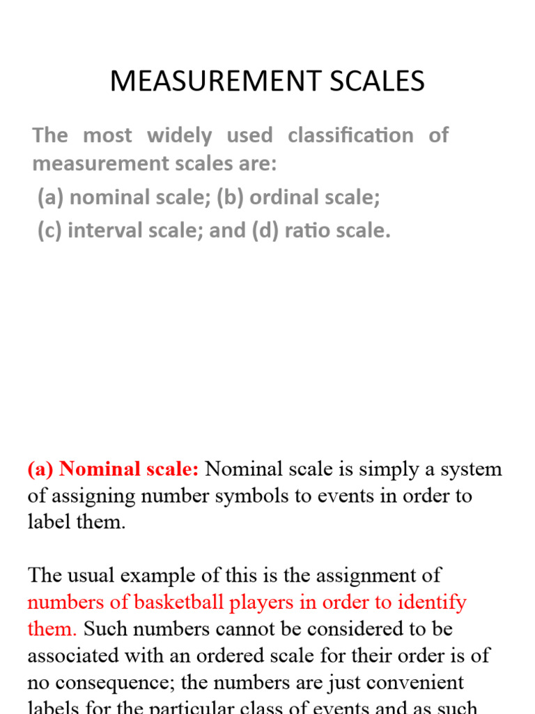 Resaerch Methods Measurement Scalesppt | PDF | Level Of Measurement ...