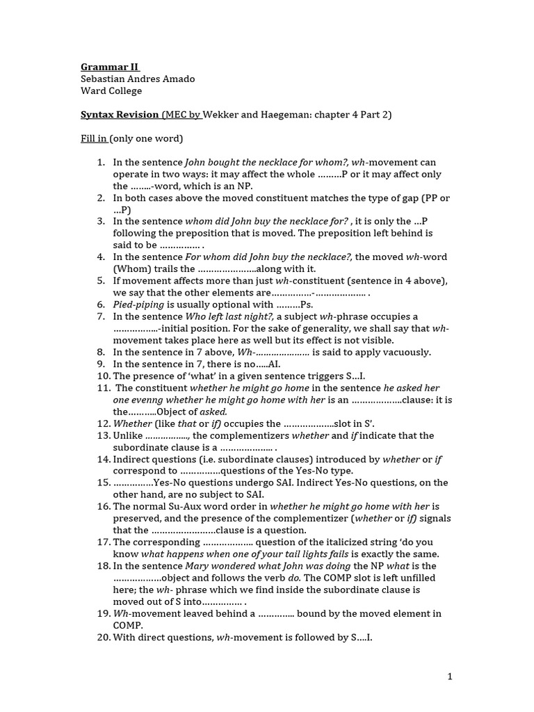 MEC Chapter 4, Second Part | PDF | Clause | Question