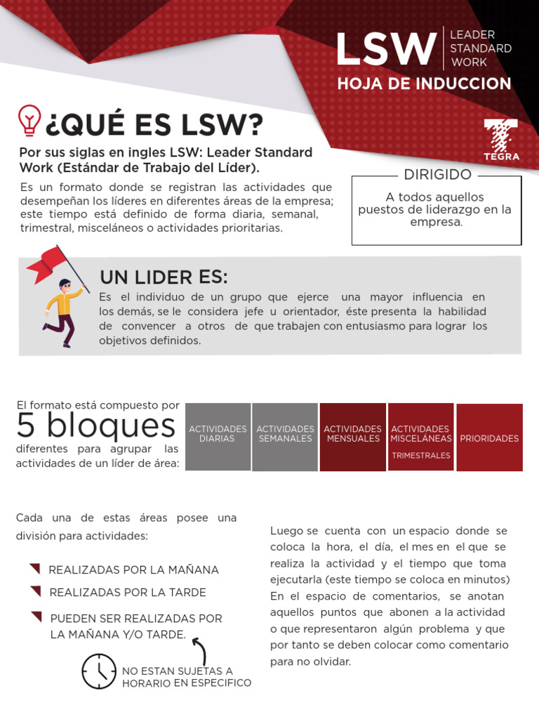 Hoja de Induccion LSW | PDF