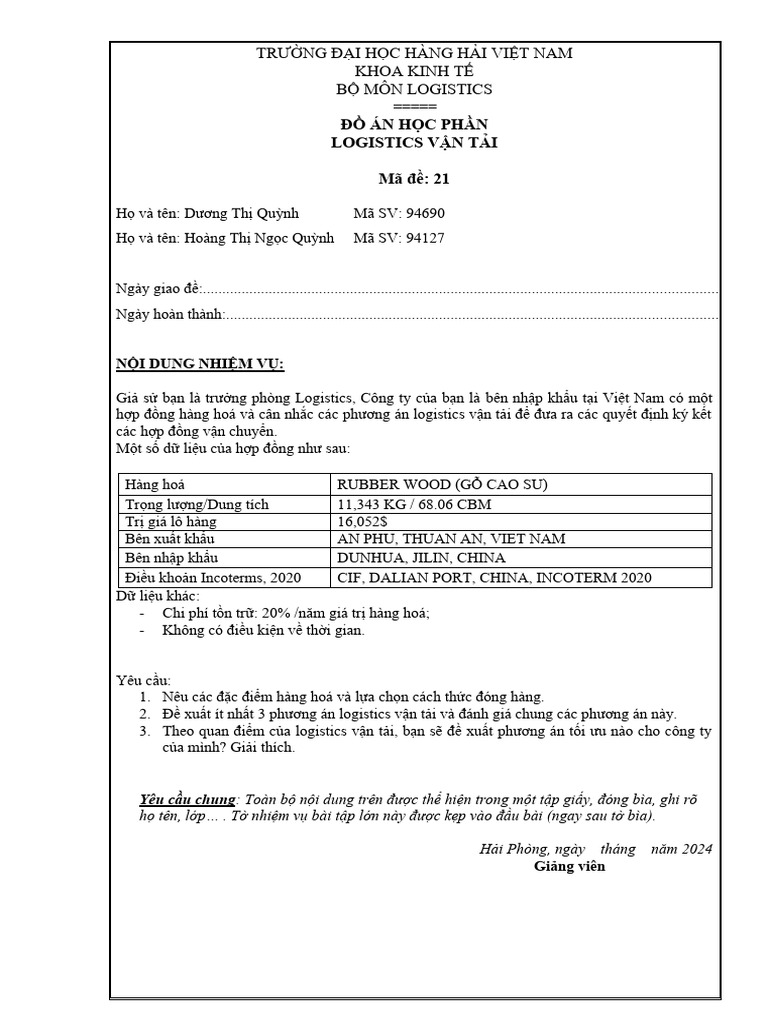 NHÓM 21 - ĐỀ TKMH - Log vận | PDF