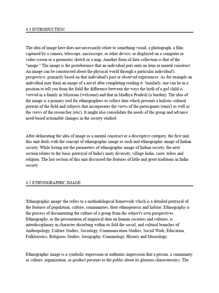 Ethnographic Image of India. | PDF | Social Science