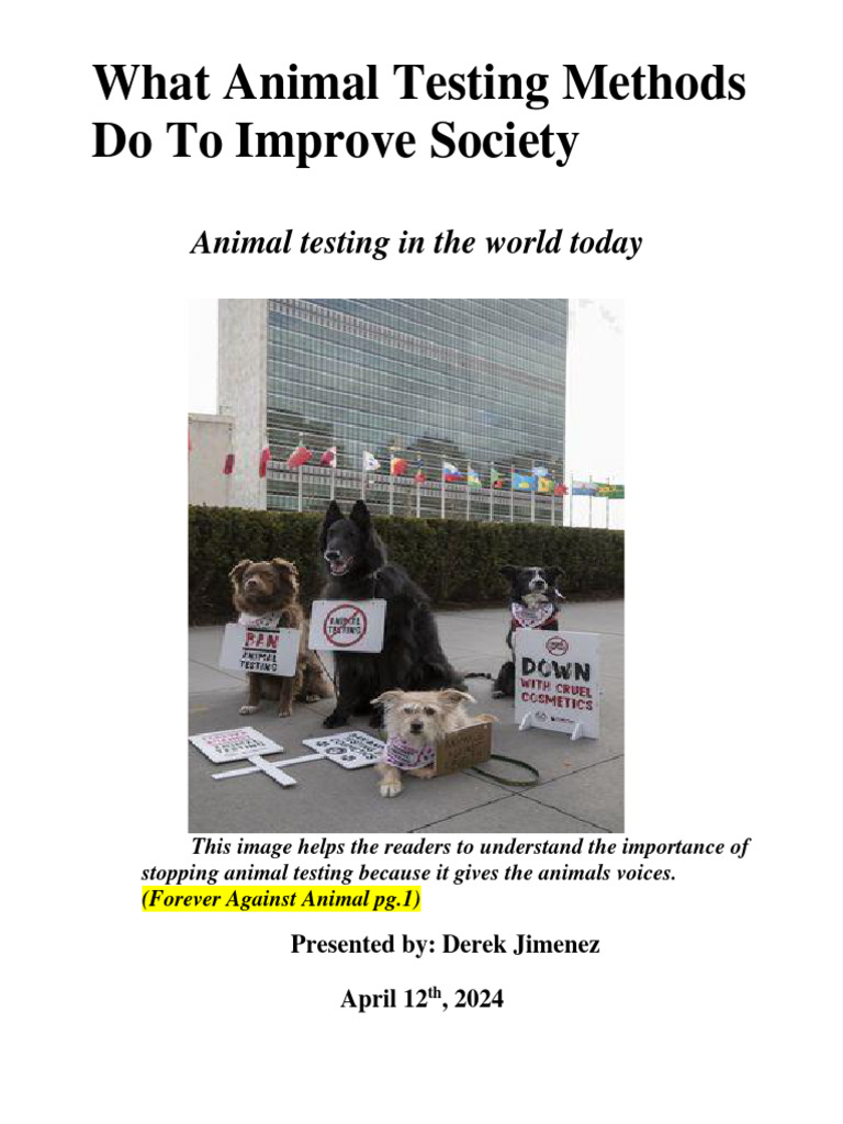 Derek Finial Draft BFUCU | PDF | Animal Testing | Evidence Based Practice