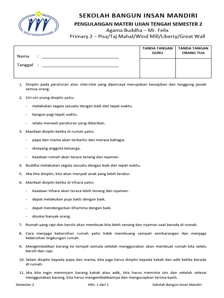 Pengulangan Materi P2. | PDF