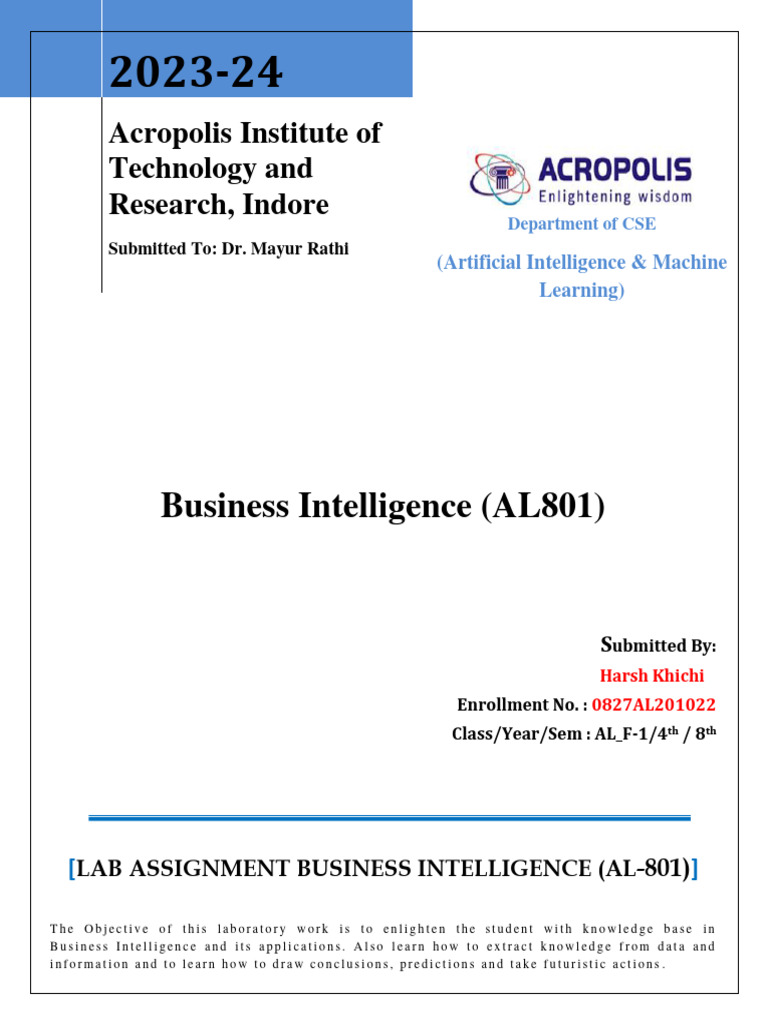 Lab Manual BI | PDF | Microsoft Sql Server | Business Intelligence