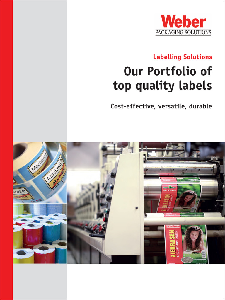 Label Portfolio Brochure | PDF | Adhesive | Secondary Sector Of The Economy