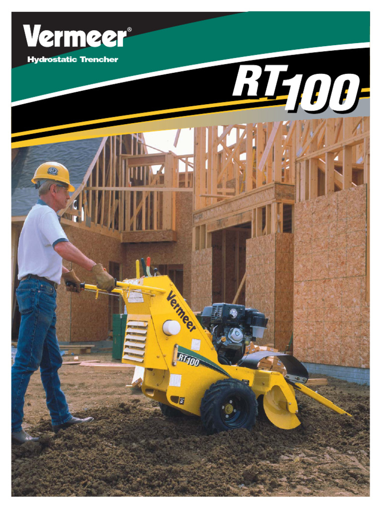 Vermeer RT 100 Trencher Specs | PDF | Engines | Horsepower