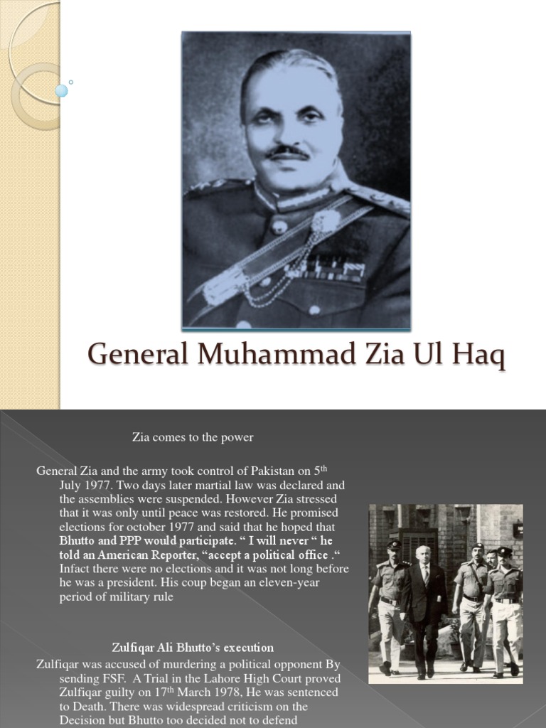 General Muhammad Zia Ul Haq | PDF | Muhammad Zia Ul Haq | Zulfikar Ali ...