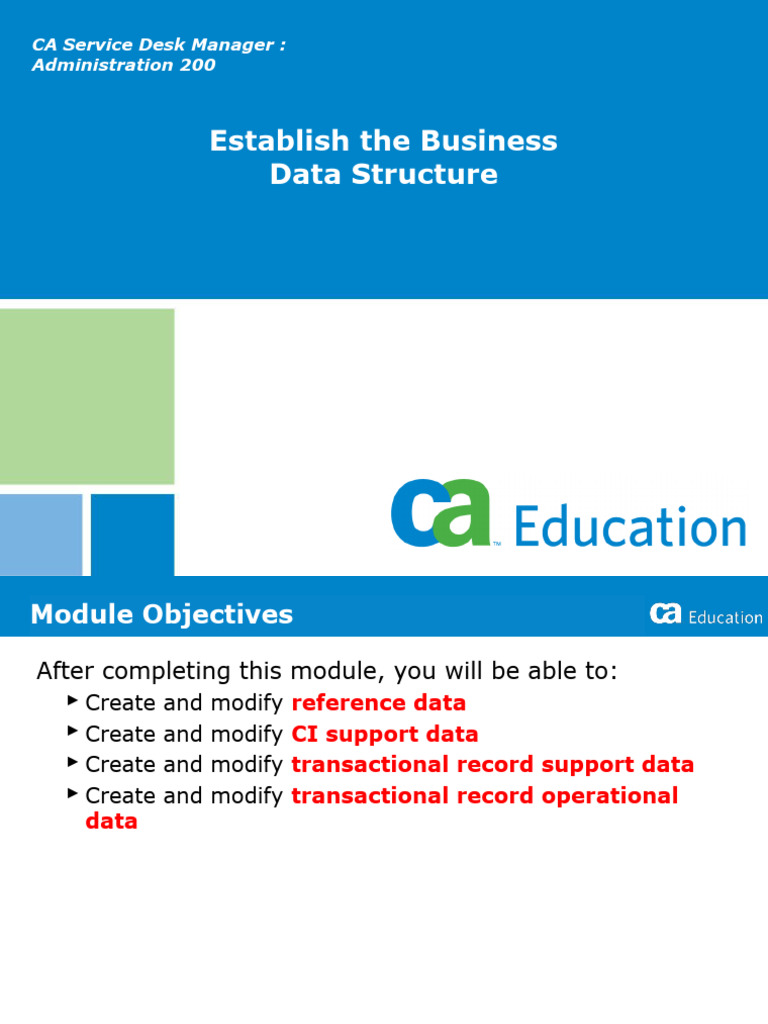 01SDK20271 - 02 - Establish The Business Data Structure | PDF | Timer ...