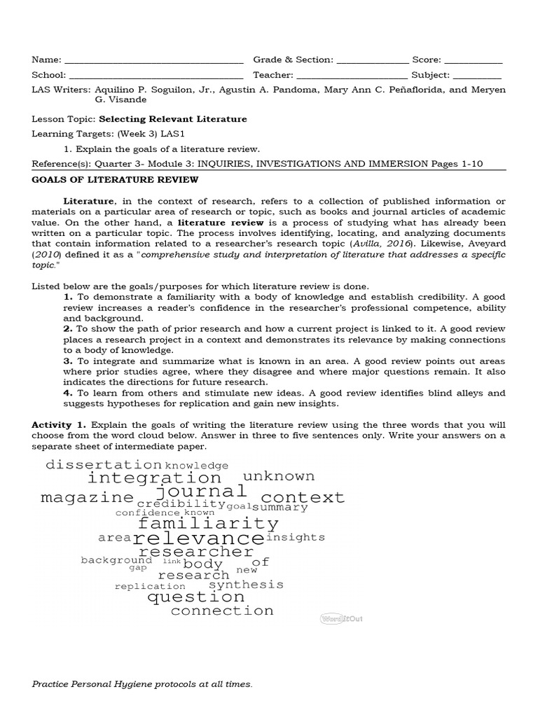 Las Research Project - Week 3 - Sy2021 22 | PDF | Information | Marketing
