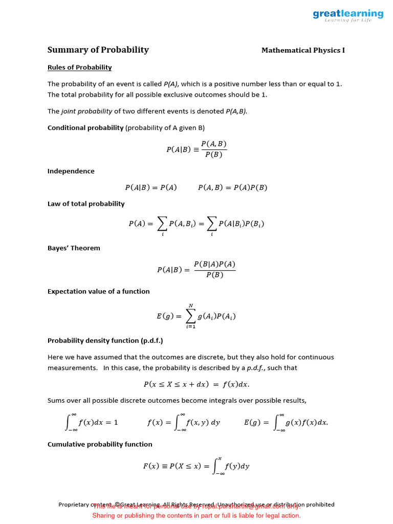 Probability and Distributions | PDF | Estimator | Probability Distribution