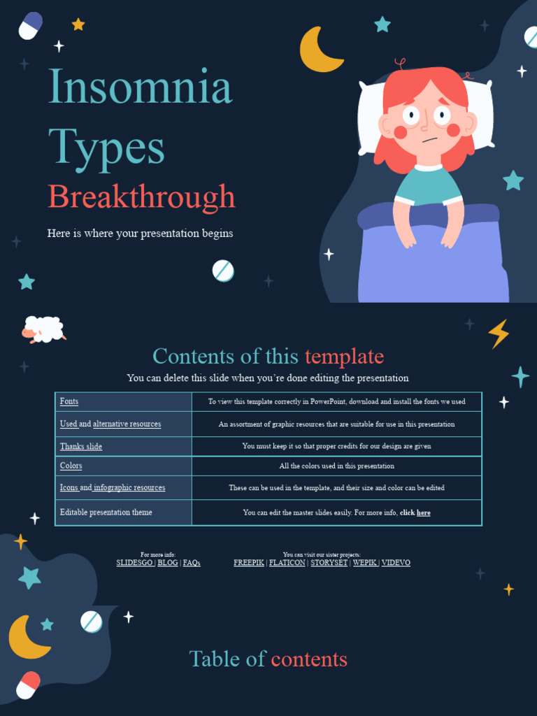 Insomnia Types Breakthrough by Slidesgo | PDF | Planets | Planets In ...
