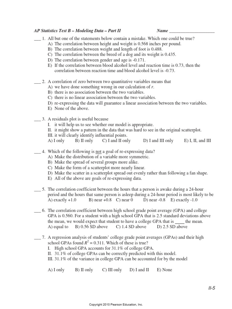 Unit Study Guide On Linear Regression Models | PDF | Linear Regression ...