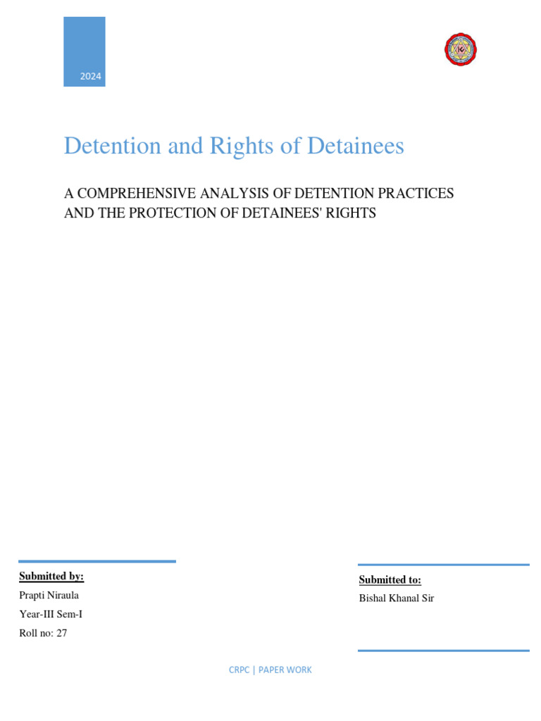 Safeguarding Justice Understanding Detainee Rights and Protections ...