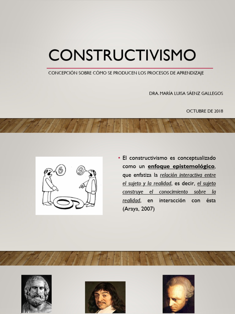 Presentacion Constructivismo | PDF | Constructivismo (filosofía de la educación) | Aprendizaje