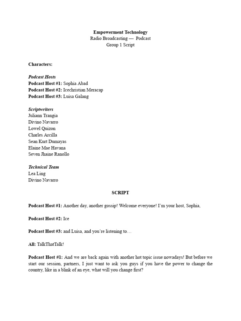 EMTECH - Script | Download Free PDF | Privacy