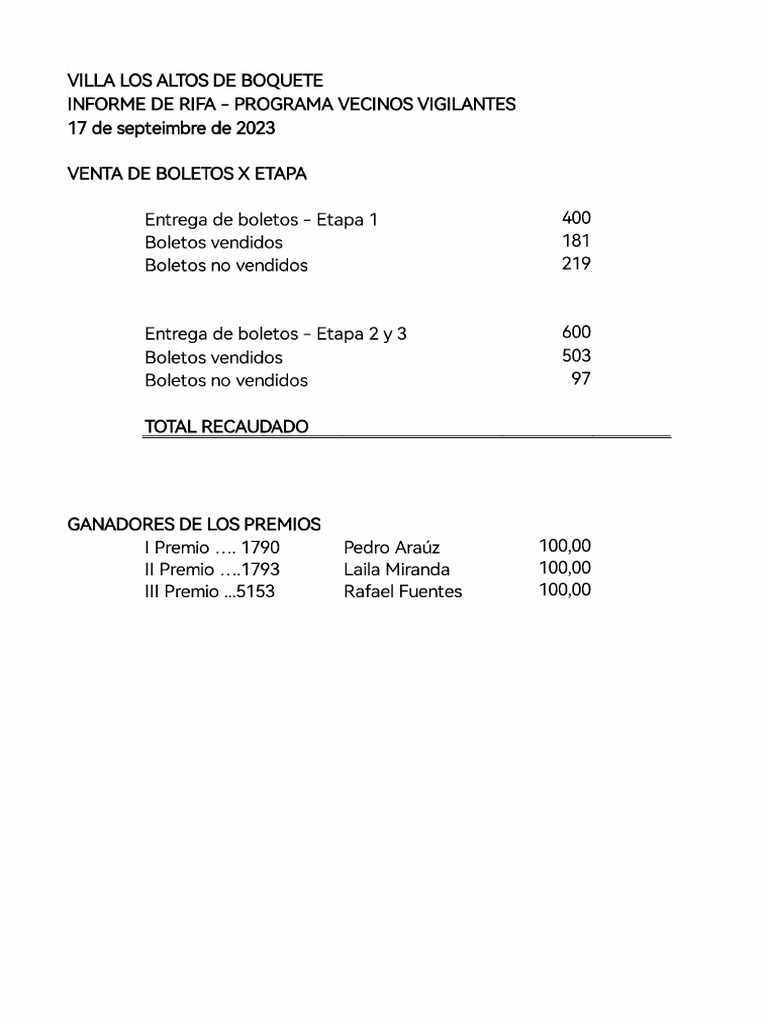 Informe de Tesorería | PDF