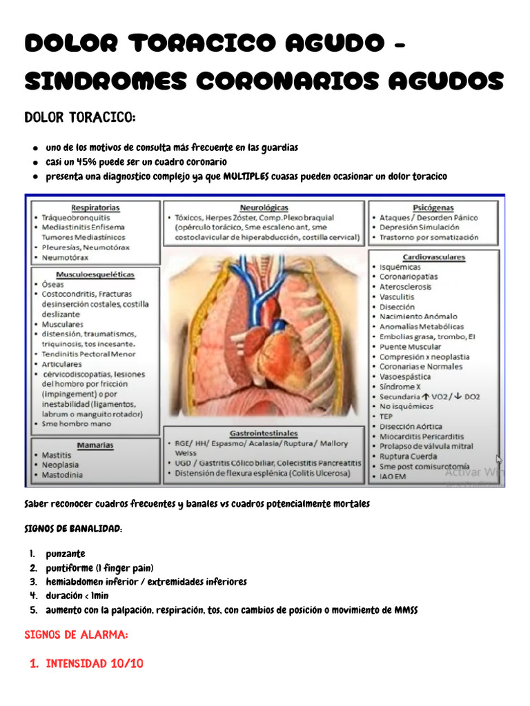 Dolor Precordial | PDF | Medicina CLINICA | Enfermedades y trastornos