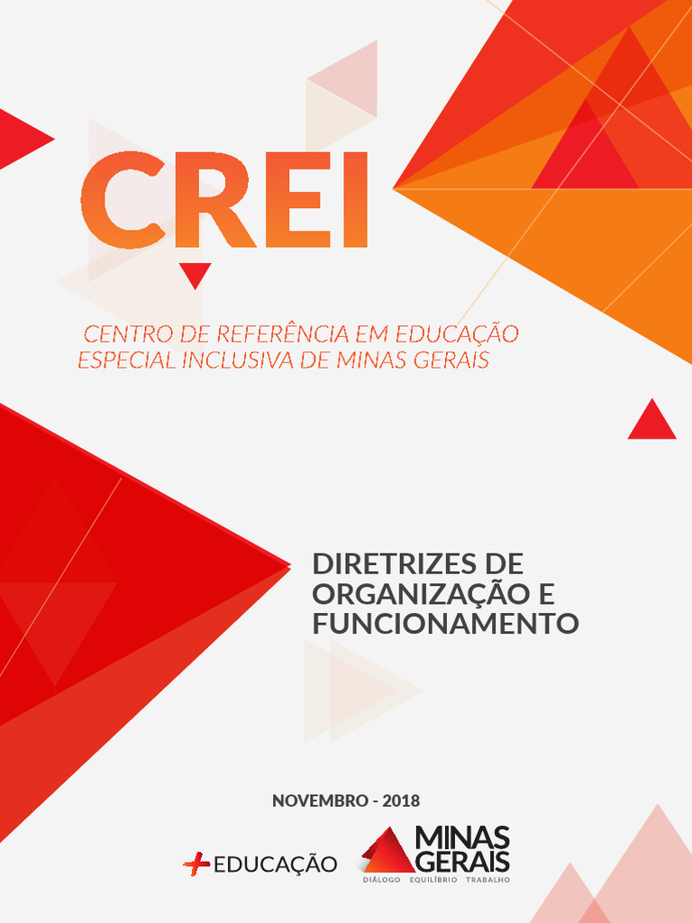Diretrizes do CREI em Minas Gerais | PDF | Educação Especial | Pedagogia