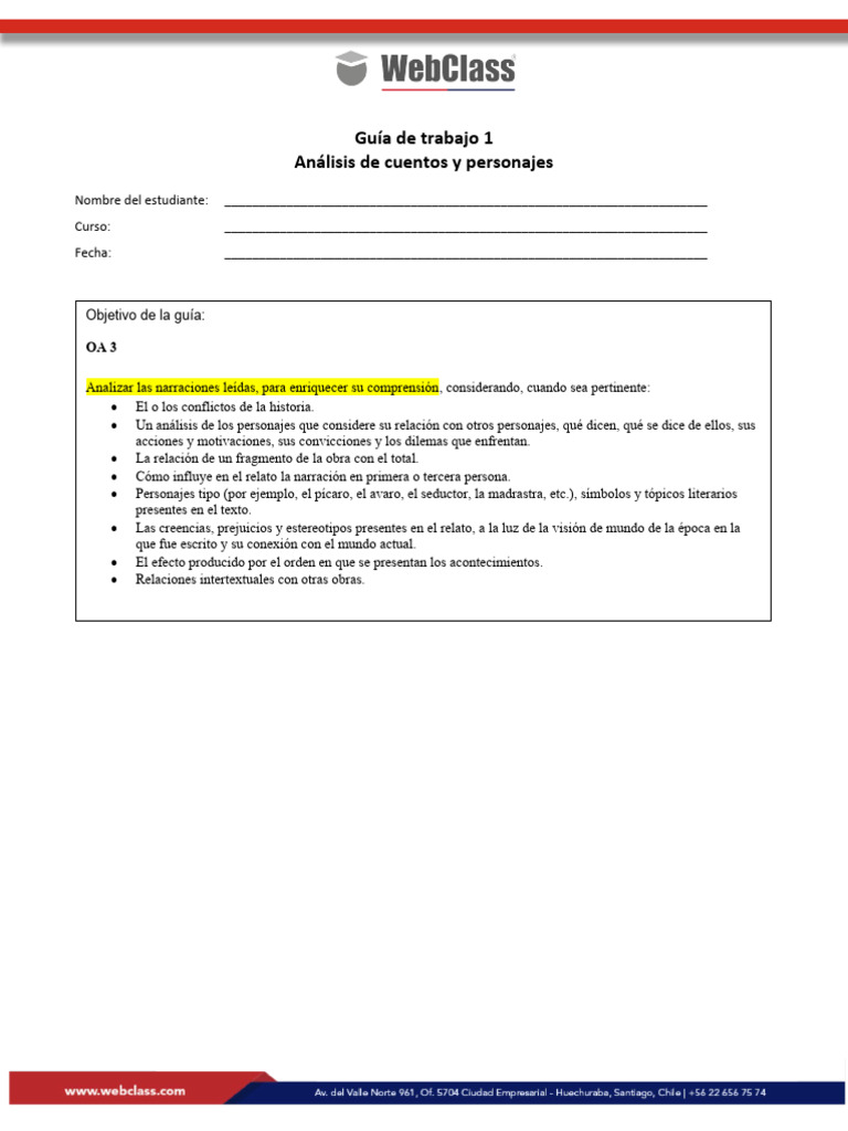Análisis de personajes en cuentos | PDF | Narración