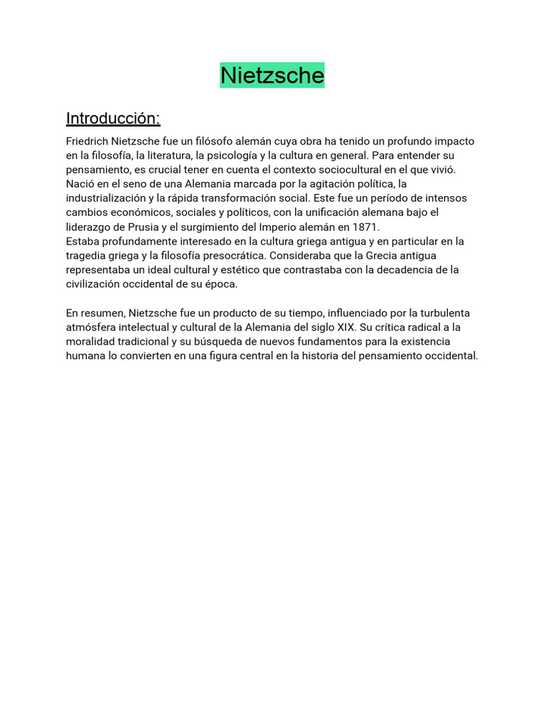 Nietzsche y Marx: Filosofía y Revolución | PDF | Karl Marx | La teoría de la alienación de Marx