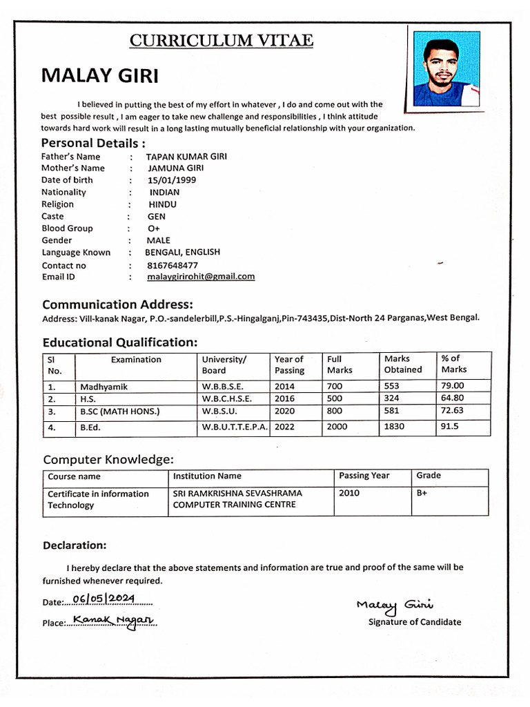 Malay Giri C.V. | PDF