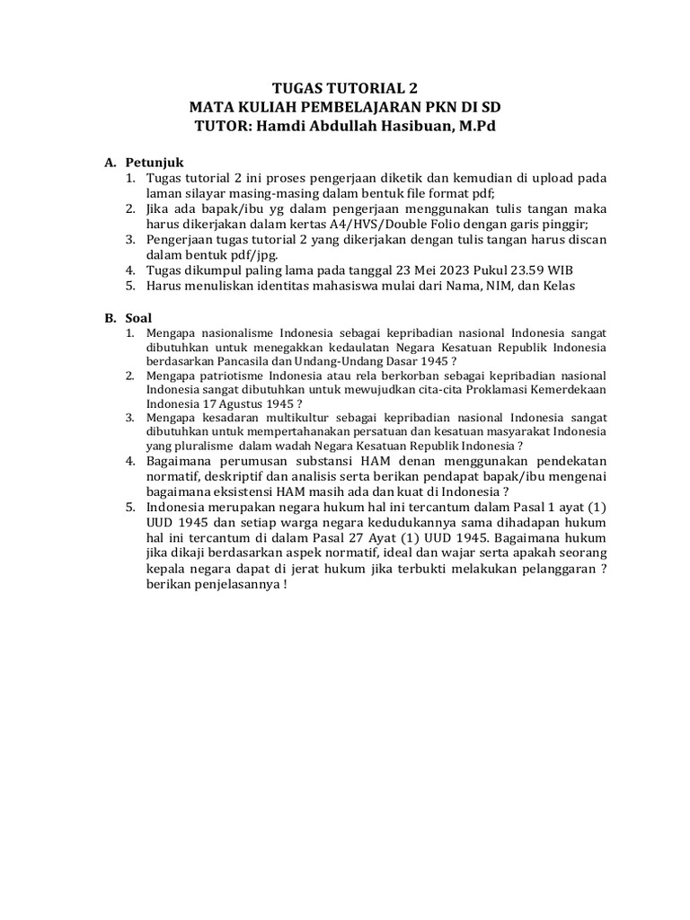 Tugas Tutorial 2 | PDF