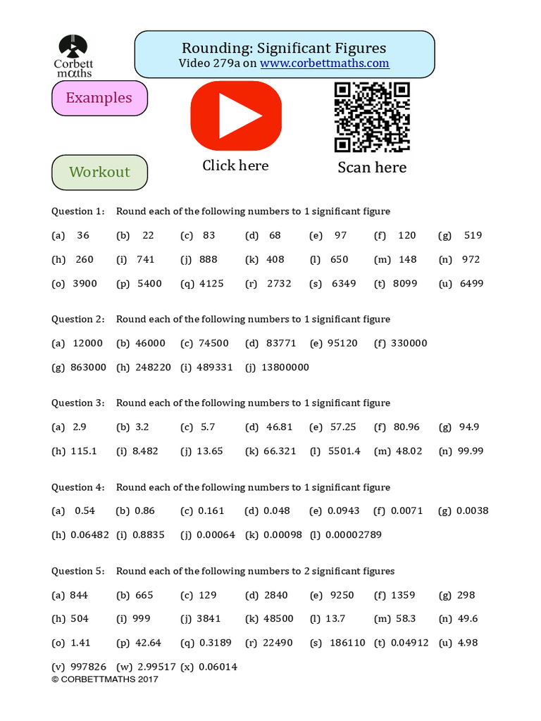 Ws On Significant Figures With Solutions | PDF | Mathematics Of ...