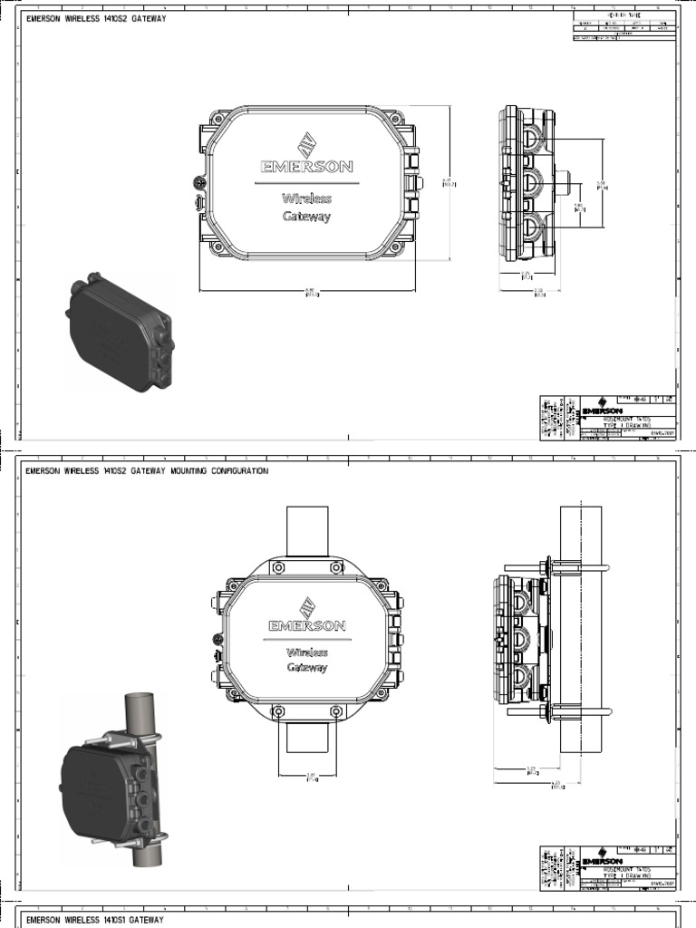 Drawing Emerson Wireless 1410s Gateway 2d PDF en 7039662 | PDF ...