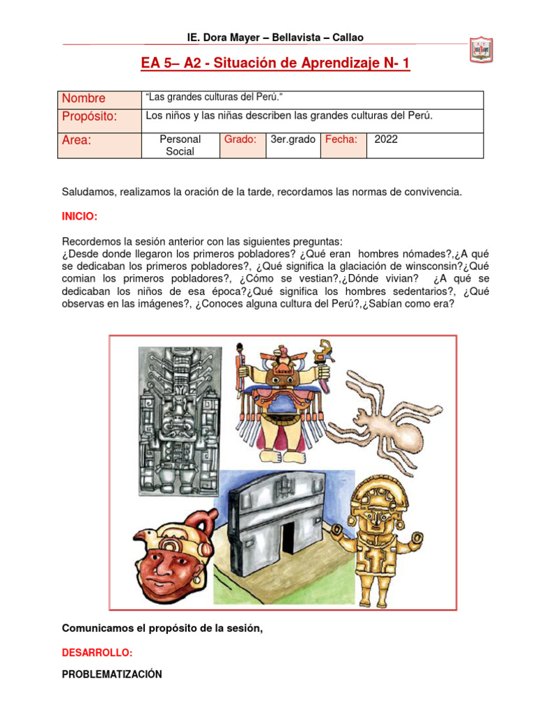 3er Grado - Ea5 - A2 - Personal Social-1. | PDF | Perú