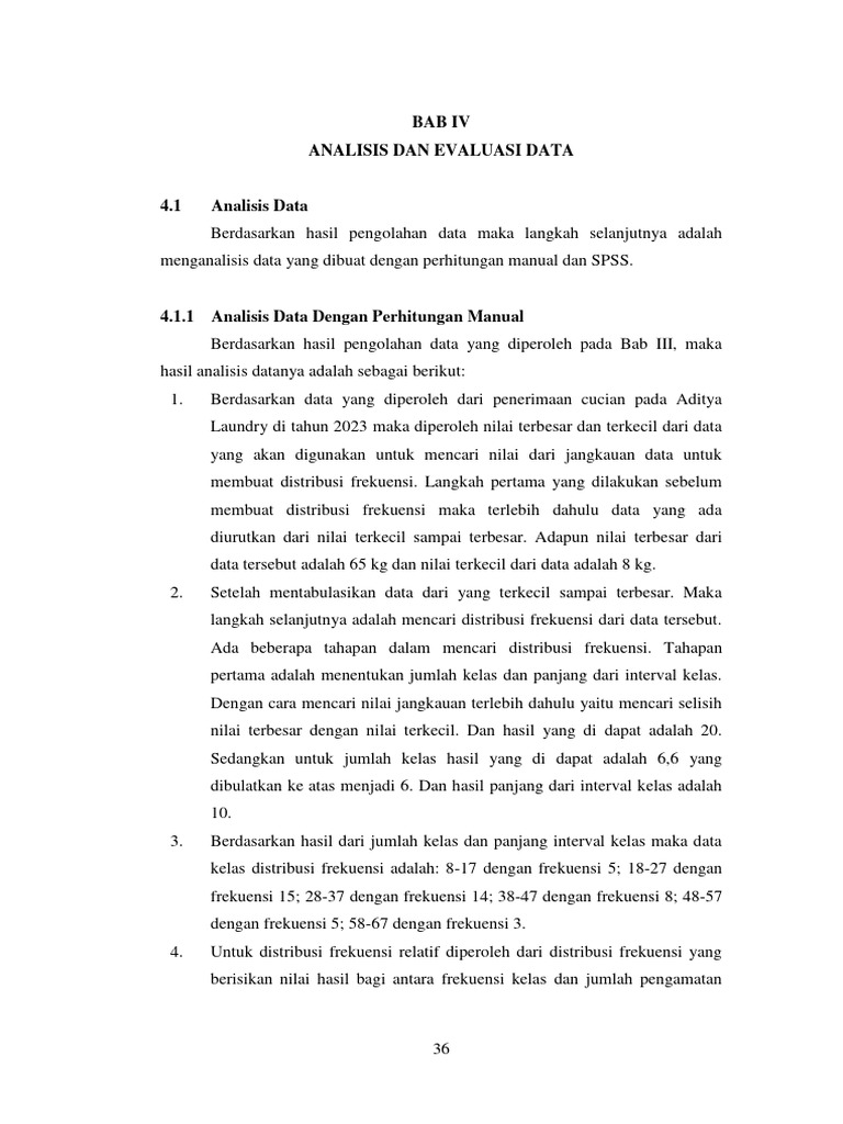 Analisis Data Laundry 2023: Manual vs SPSS | PDF | Metode & Bahan Ajar