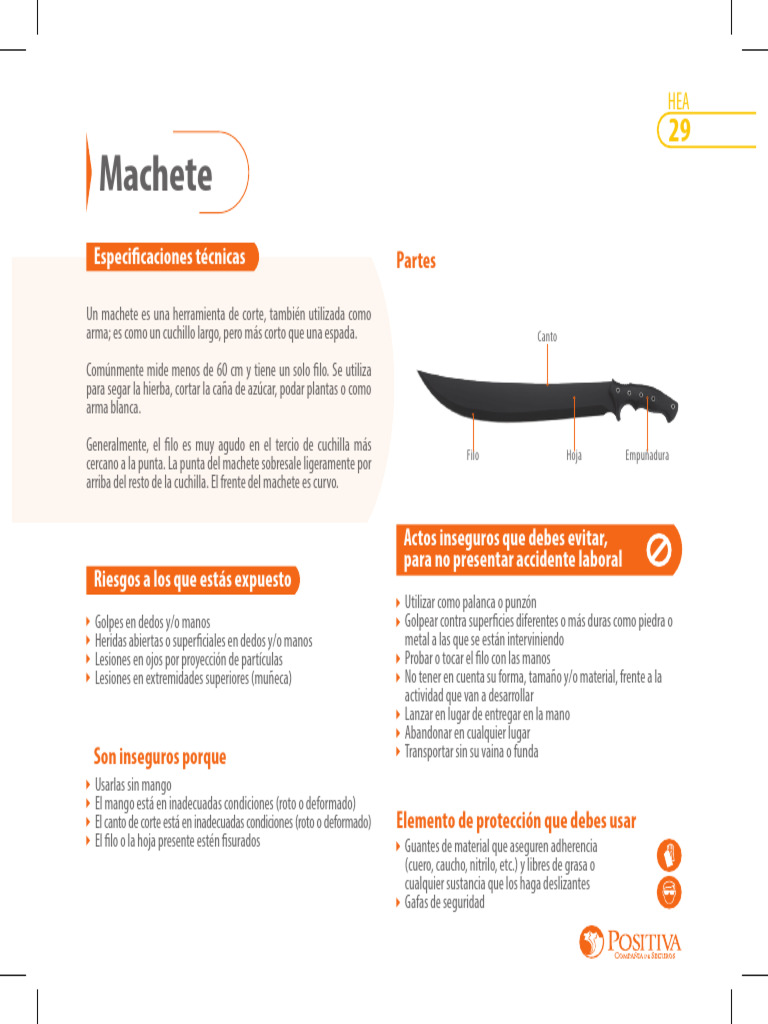 29 Machete | Descargar gratis PDF | Herramientas