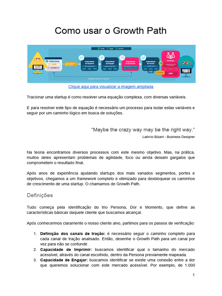 Guia Prático do Growth Path para Startups | PDF | Empresa Startup ...