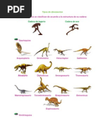 Triptico Dinosaurios | PDF | Dinosaurios | Cretáceo