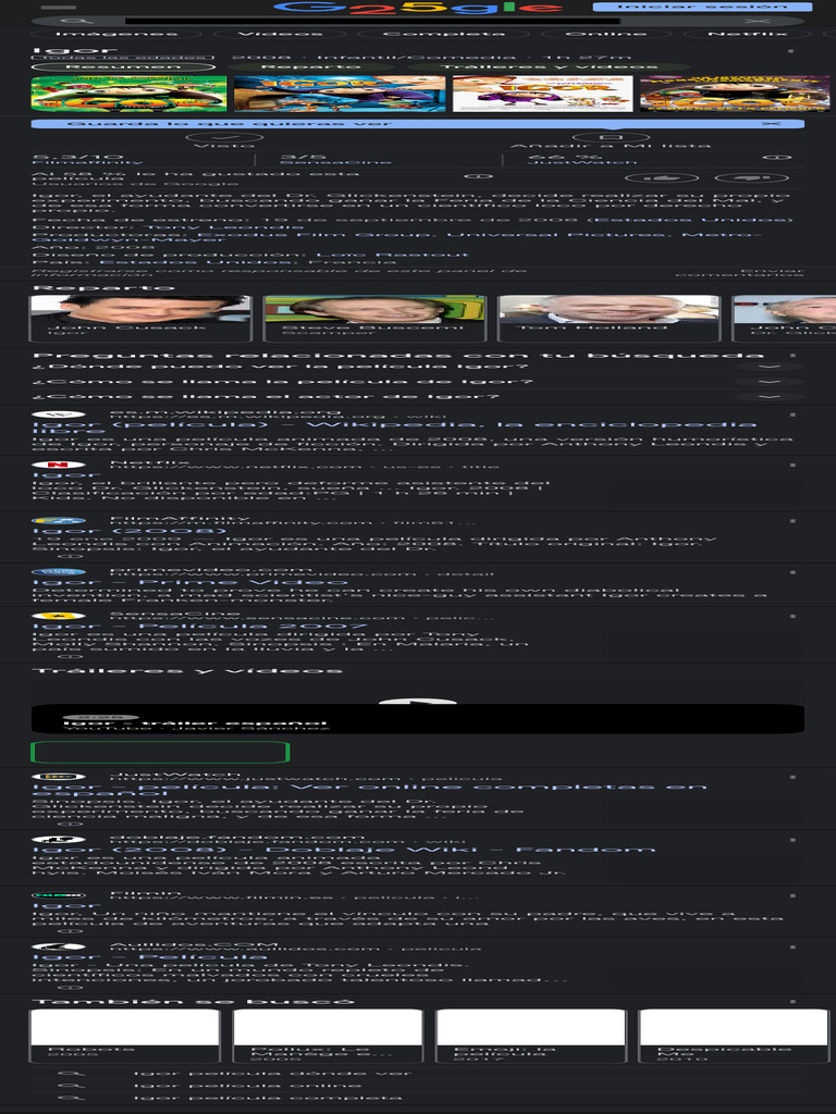 igor pelicula - Buscar con Google | PDF