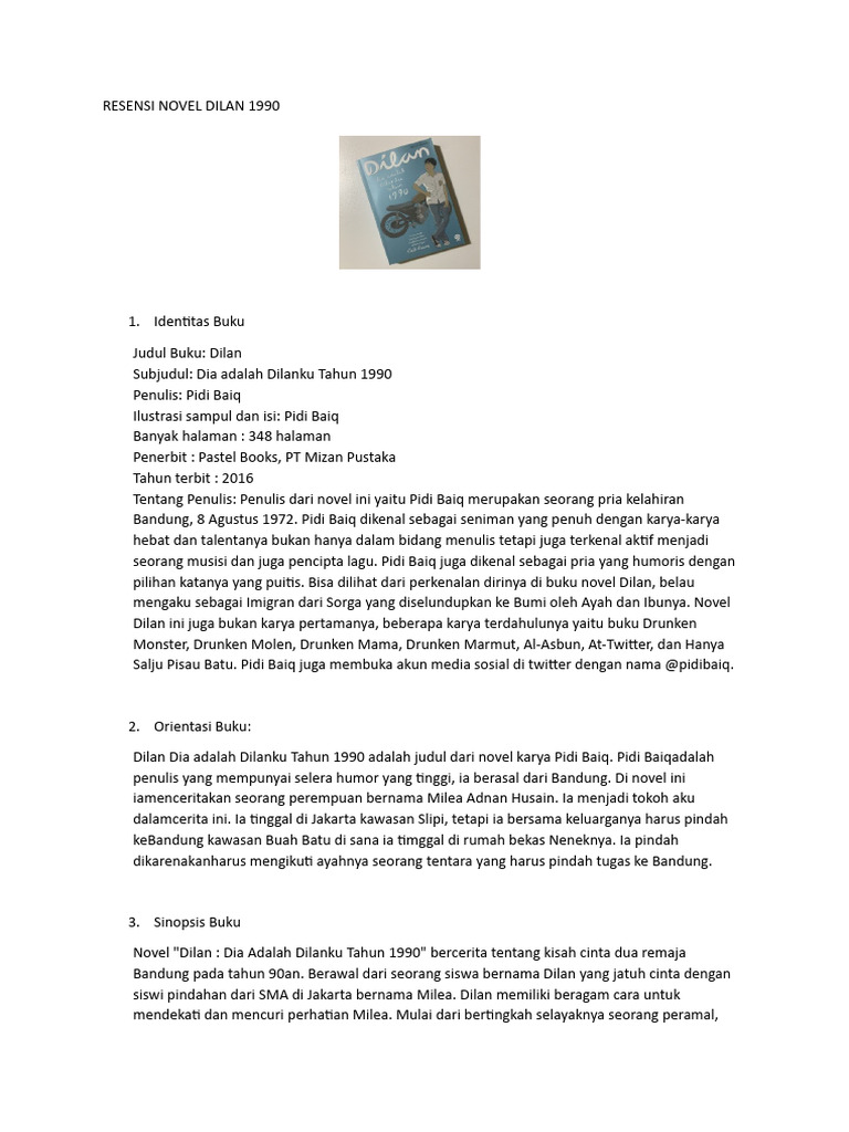 Resensi Novel Dilan 1990 | PDF