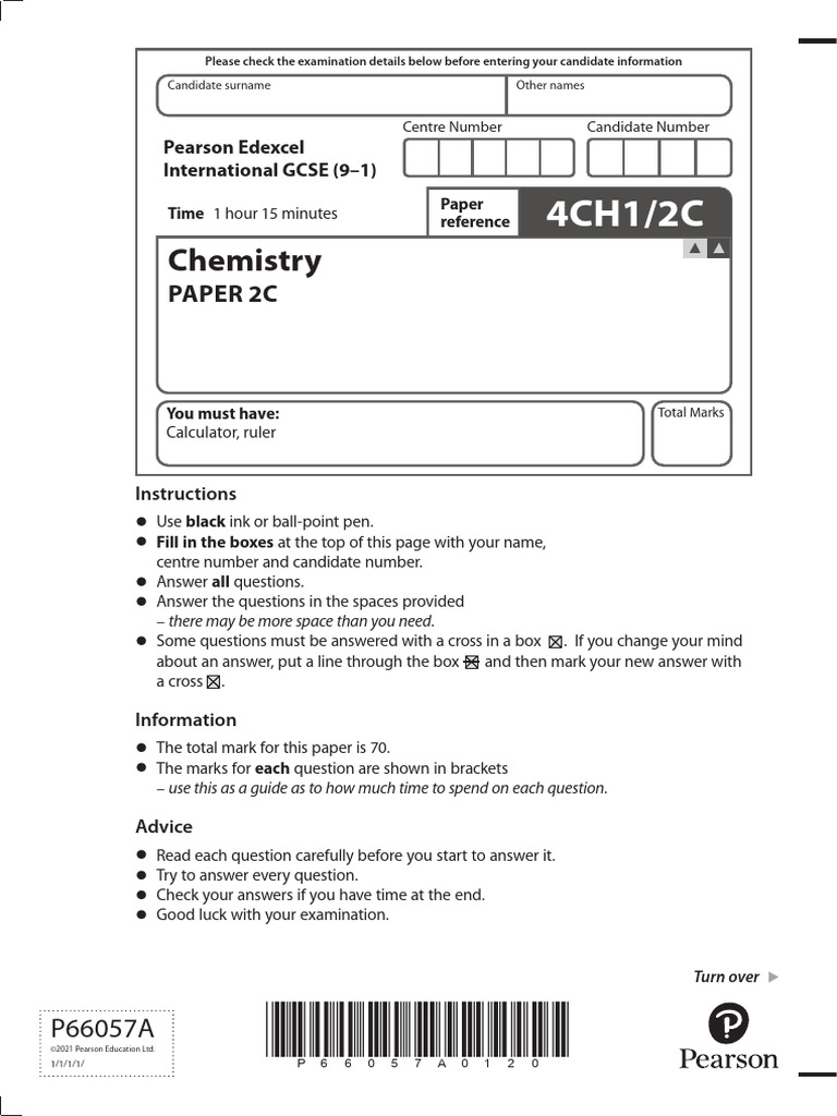Edexcel Chem PP 2021 Jun Paper2qp | PDF | Ethanol | Alkane
