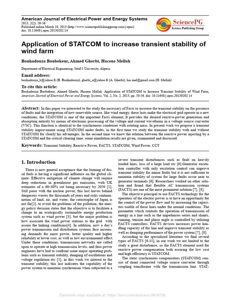 Facts Controller Pdf Electric Power System Electric Power Transmission