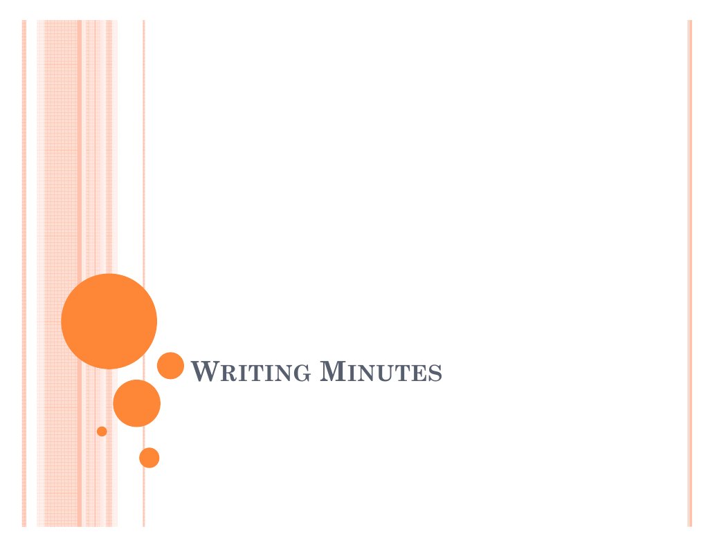 Writing Minutes New | PDF