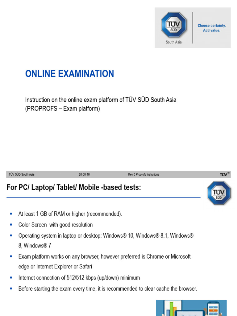 Online Exam Process And Instructions Pdf Software Computing