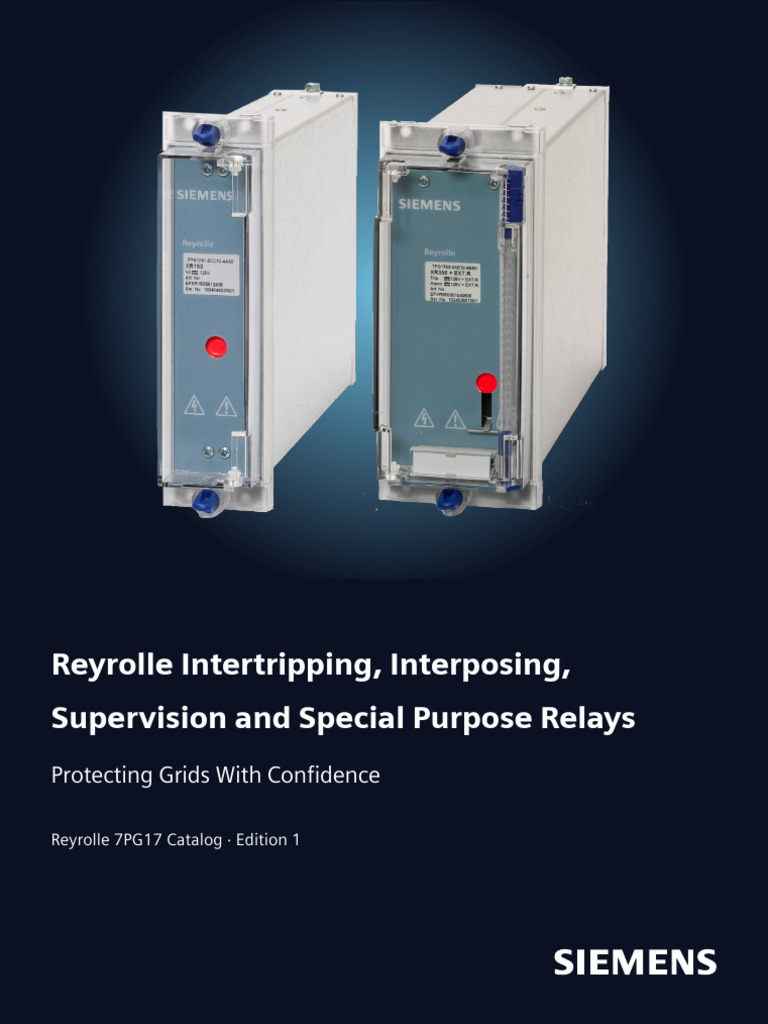 Reyrolle 7PG17 Catalog Edition 1 | PDF | Relay | Switch
