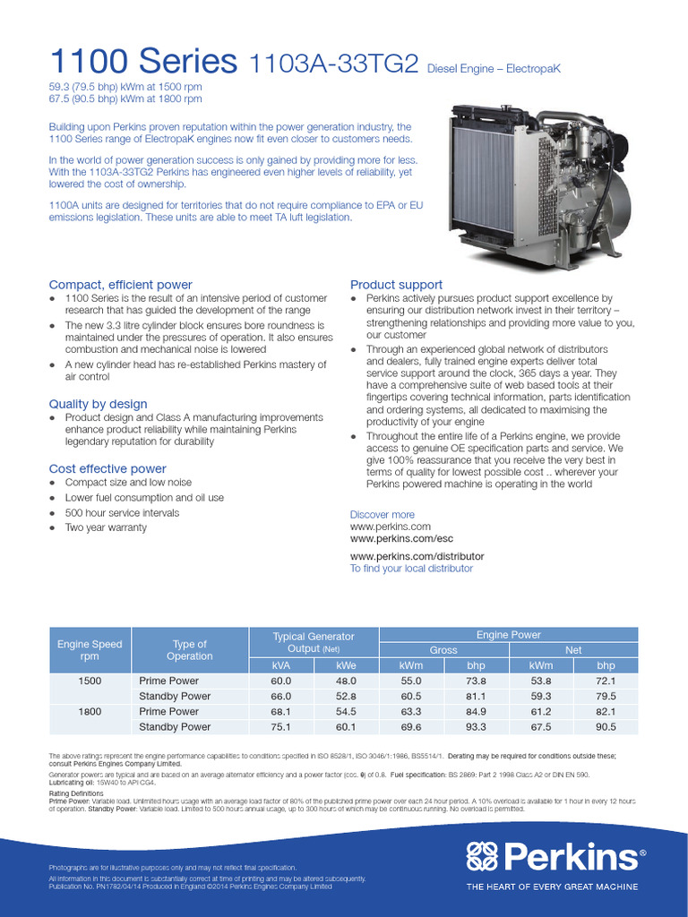 P50 1103A 33TG2 ElectropaK PN1782 3 | PDF | Engines | Horsepower