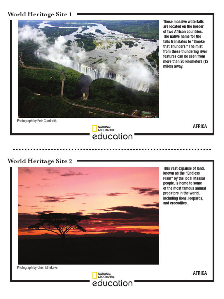 Africa_UNESCO_Cards | PDF | Africa | Biodiversity