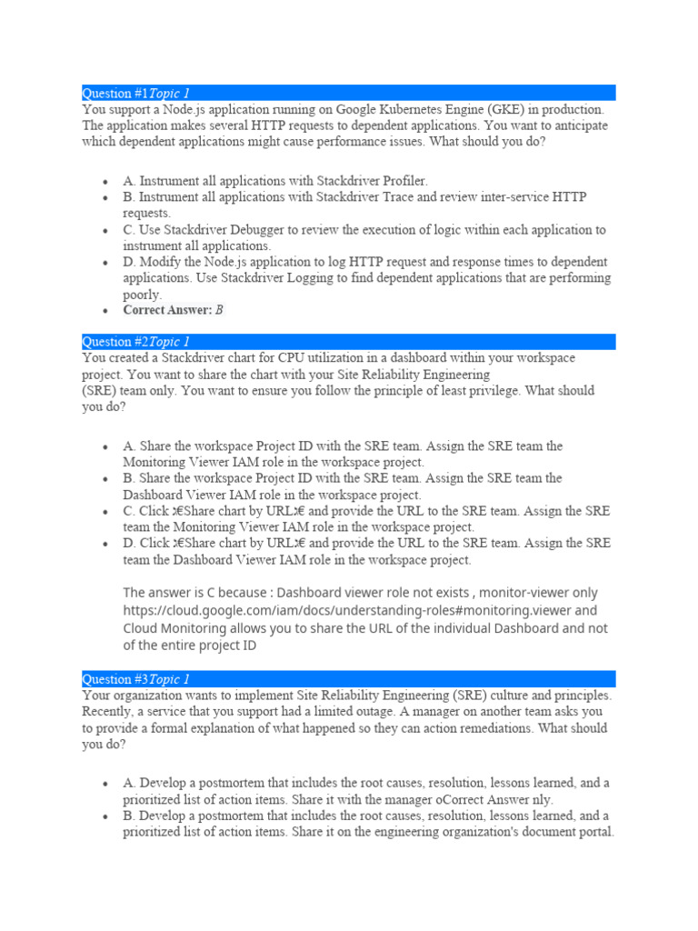 GCP Devops Examtopics | PDF | Cloud Computing | Version Control