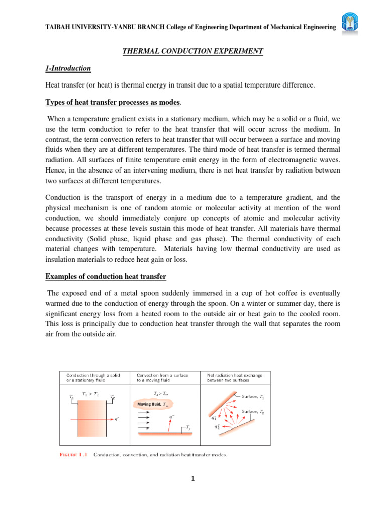 1-Heat Transfer - Conduction Exp 1 | Download Free PDF | Heat Transfer ...
