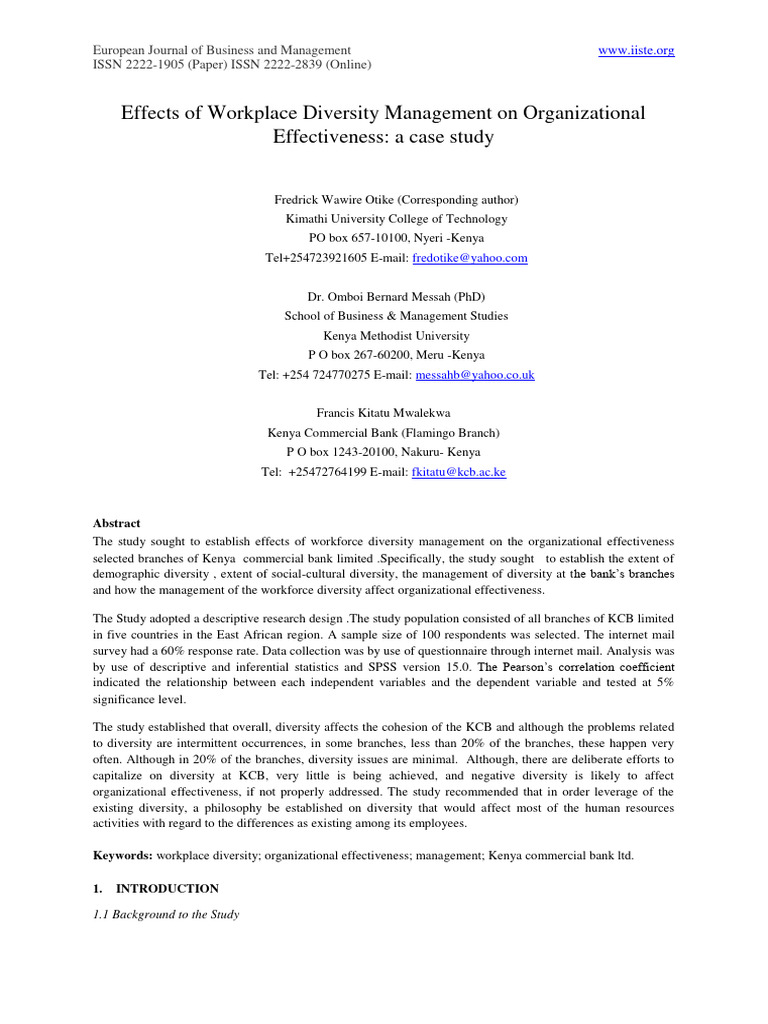 Long | PDF | Diversity (Business) | Multiculturalism