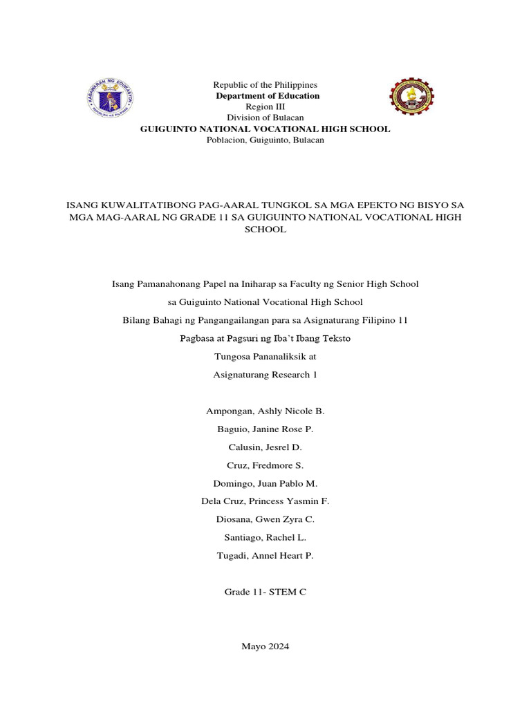 Pagbasa Research | PDF