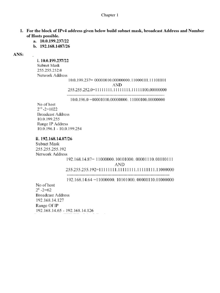 ACN All ChapterWise Imp Q With A | PDF | Internet Protocols | I Pv6