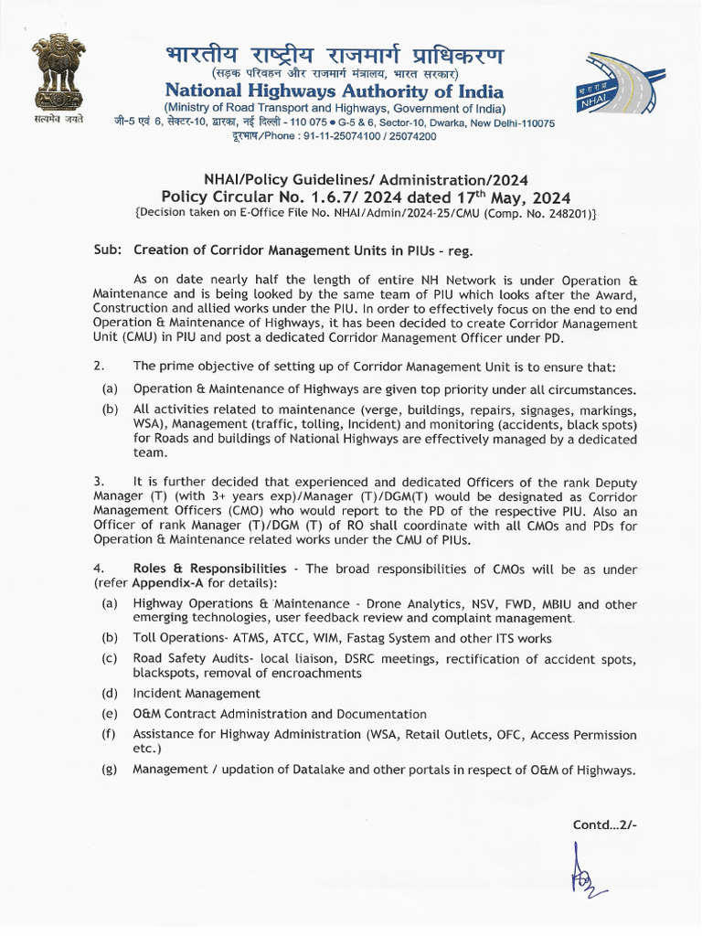 Policy Circular No. 1.6.7 | PDF